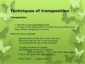 Transposition – A Translation Technique