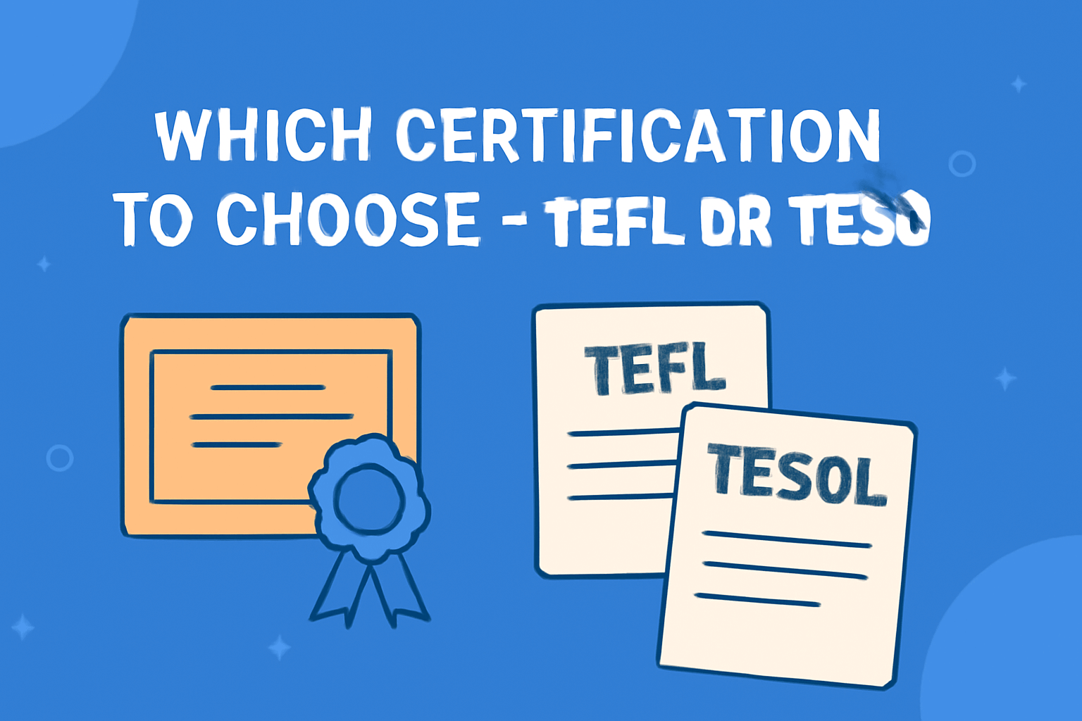 Which Certification to Choose – TEFL or TESOL?